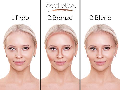 Aesthetica Sunset Bronzer Powder - Matte Bronzing Powder Makeup Contouring Powder - Vegan & Cruelty Free