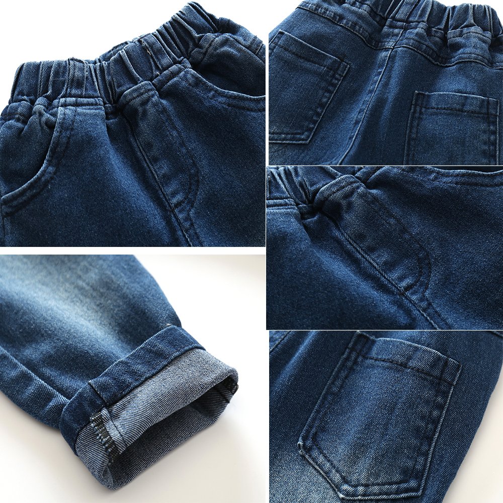 Kimocat Baby Boys Clothing Set Fashion Casual Suit Long Sleeve and Denim Pants