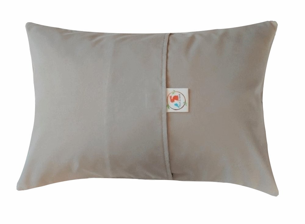 Ella & Max Toddler Pillowcase. Gray. Fits 13x18 & 14x19 Toddler Pillows. Easy to wash & no Ironing. Handmade in USA. Made of Luxury Microfiber Fabric.