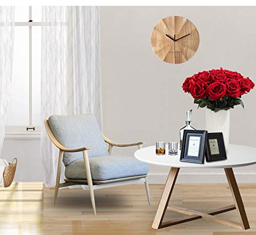 Bringsine Artificial Velvet Flowers Realistic Roses Bouquet with Long Stem for Home Wedding Decoration Party-Red