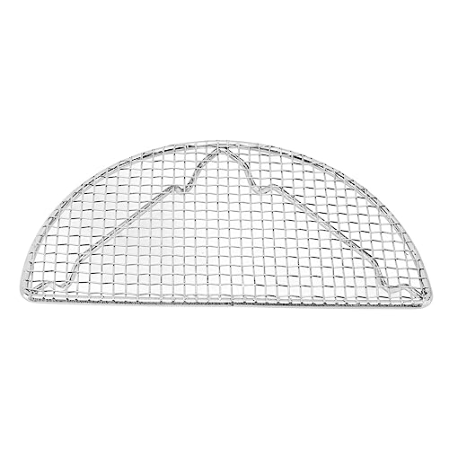 EMUKOEP Cooling Racks for Baking Stainless Steel Wire Cooking Rack High Temperature Resistant Oven Safe for Cooking Roasting Grilling (Medium Semicircle 18CM)
