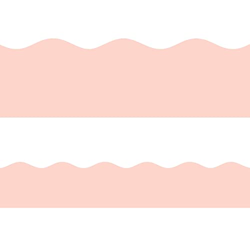Blush Bulletin Board Border Pink Scalloped Border Trim for Classroom 52ft One Roll