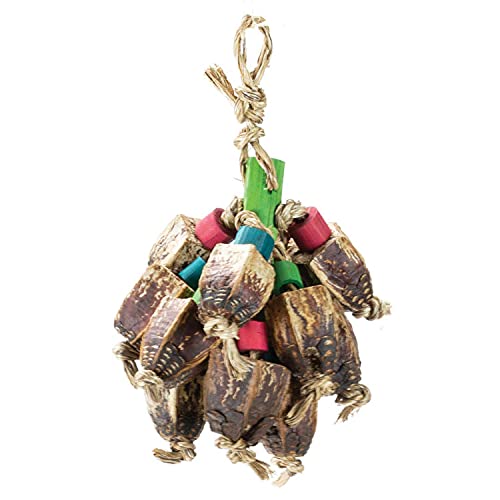 Planet Pleasures Crunchy Munchy Bird Toy for Medium to Large Birds, All-Natural Earth-Friendly Materials