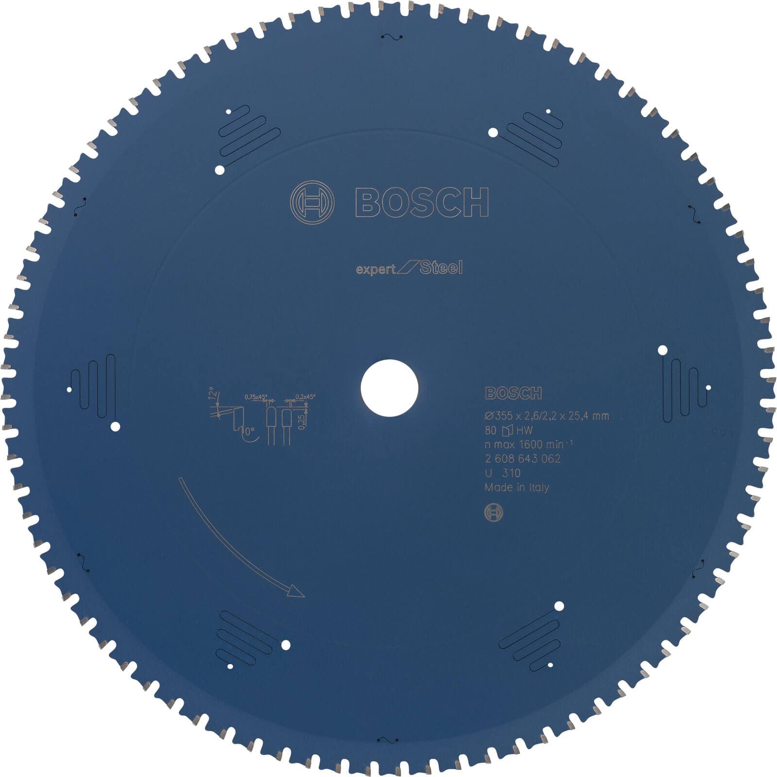 Bosch 2608643062 Circular Saw Blade "Top Precision" Exslb 13.98inx25, 4mm 80T