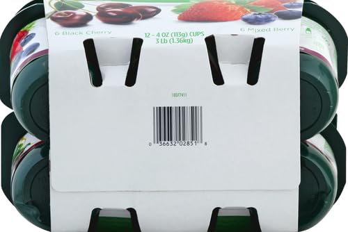 Activia Black Cherry and Mixed Berry Probiotic Yogurt, Delicious Lowfat Yogurt Cups to Help Support Gut Health, 12 Ct, 4 OZ