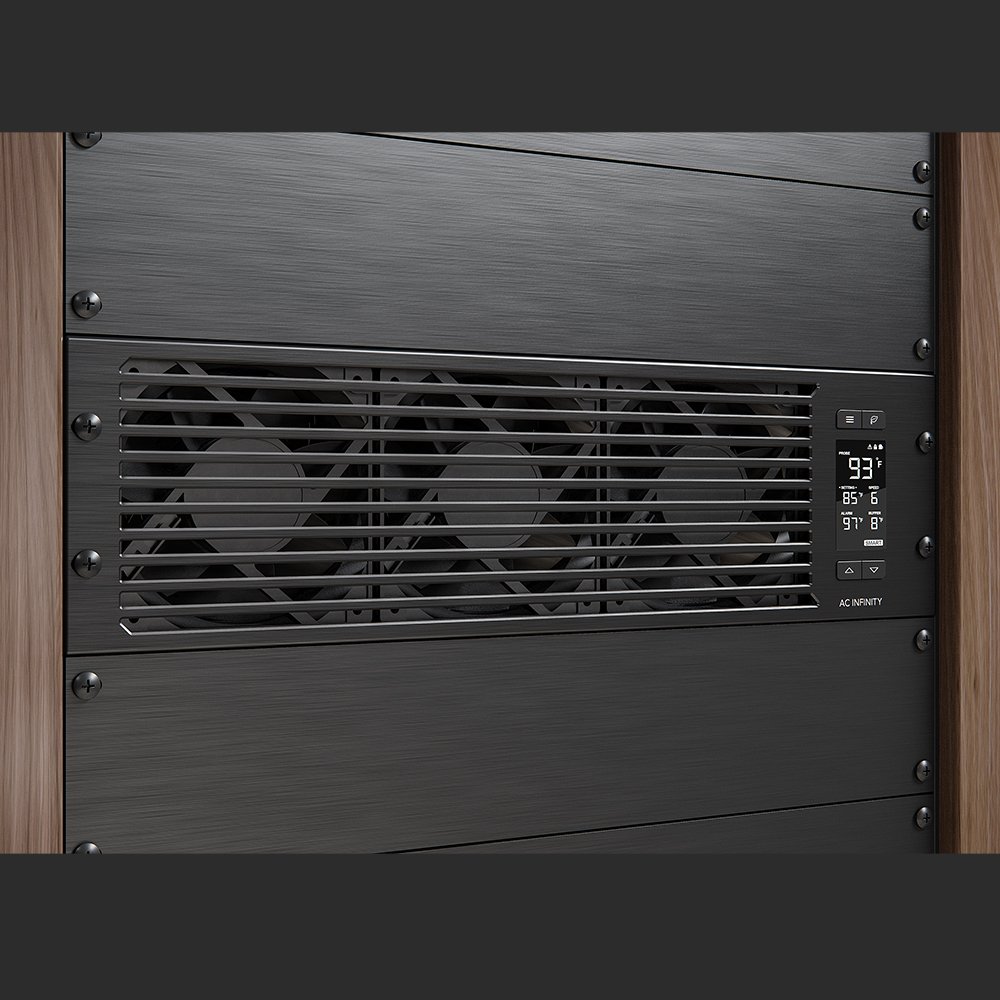 AC Infinity CLOUDPLATE T9, Rack Mount Fan Panel 3U, Exhaust Airflow, for Cooling AV, Home Theater, Network 19” Racks
