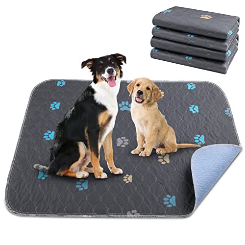 Aitmexcn Washable Puppy Dog Pee Pad, 2PCS 100% Waterproof Whelping Training Mat for Puppy/Senior Dog, Fast Drying Reusable Puppy Pads for Indoor, Outdoor and Car Travel- 18'' x 24''