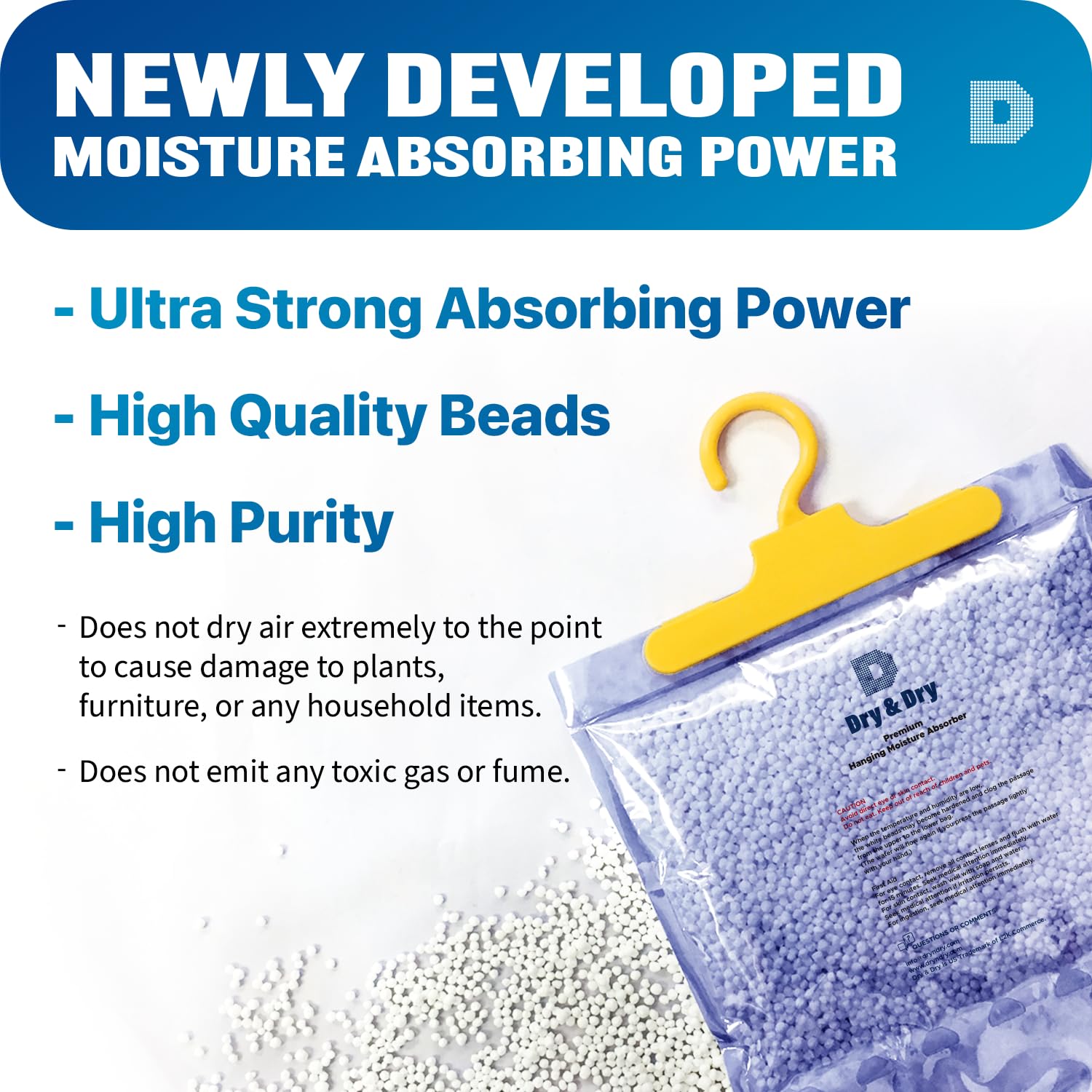 Dry & Dry 4 Pack[14 OZ] Premium Moisture Absorbers Dehumidifiers for Home Dehumidifier for Basement Dehumdifiers for Bedroom Small Dehumidifiers - Dehumidifiers Moisture Absorber