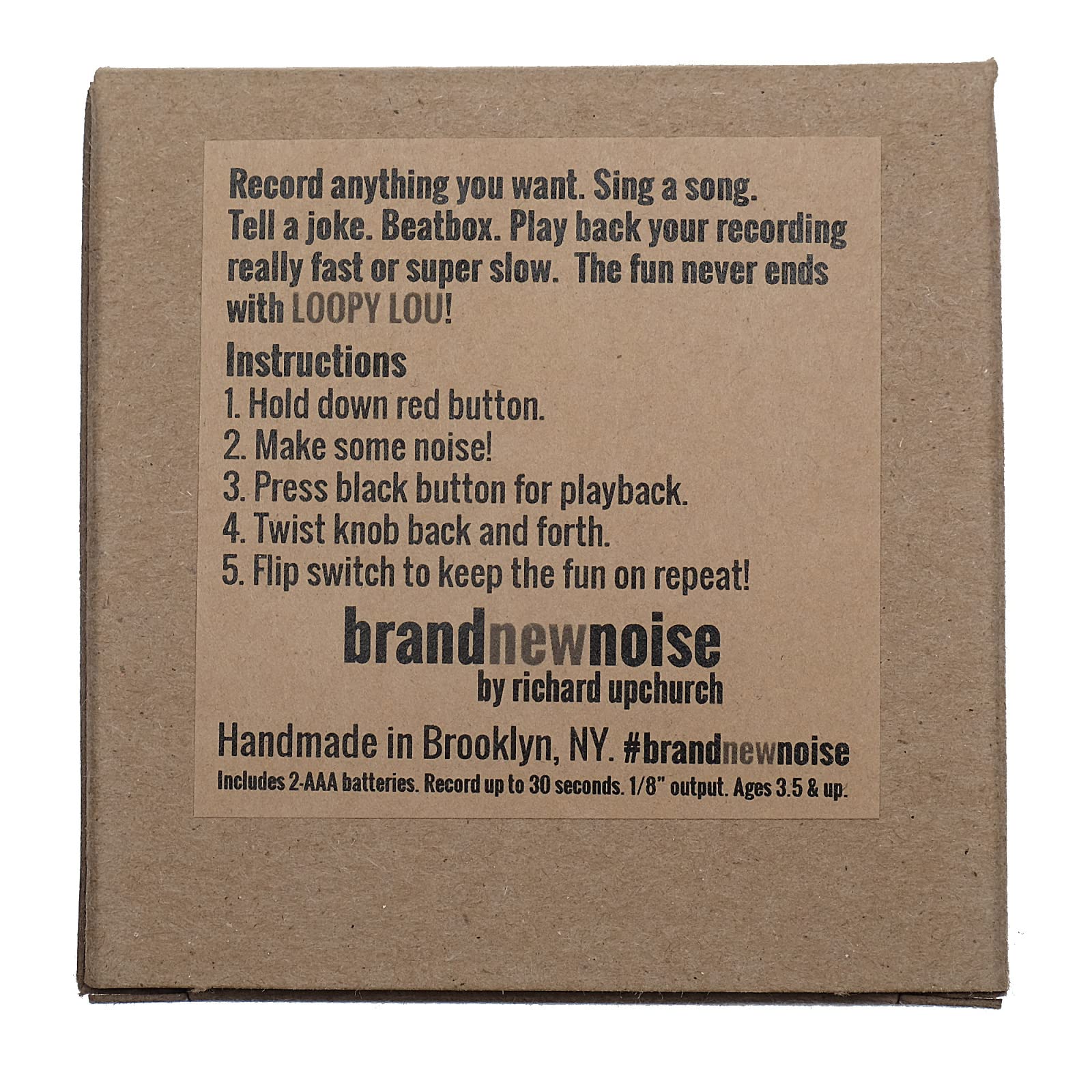 BrandNewNoise Loopy Lou Voice Recorder with Loop Switch