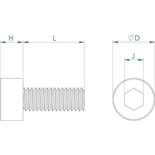 Fullerkreg M6-1.0 x 50MM Socket Head Cap Screws, Allen Socket Drive, Din 912, AISI 304 Stainless Steel (18-8), Full Thread, Bright Finish, Machine Thread, Quantity 10