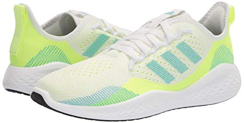 adidas Women's Fluidflow 2.0 Running Shoes, White/Hazy Sky/Yellow, 6.5
