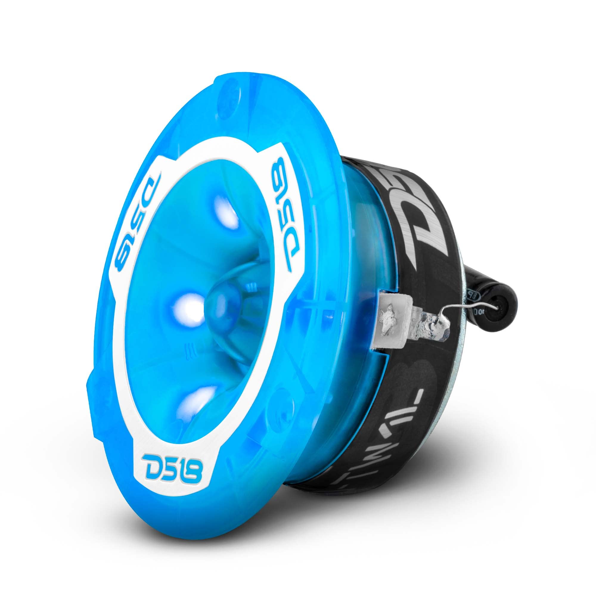 DS18 PRO-TW1L 3.8" RGB Aluminum Super Bullet Tweeter - 1" Voice Coil, Polycarbonate Body and Bullet, 400W Max, 200W RMS, 4 Ohms, Built in Crossover - PRO Tweeters are The Best - 2 Speakers