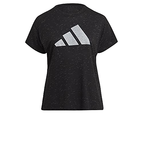 adidas womens Win 2.0 Tee Black Melange 1X