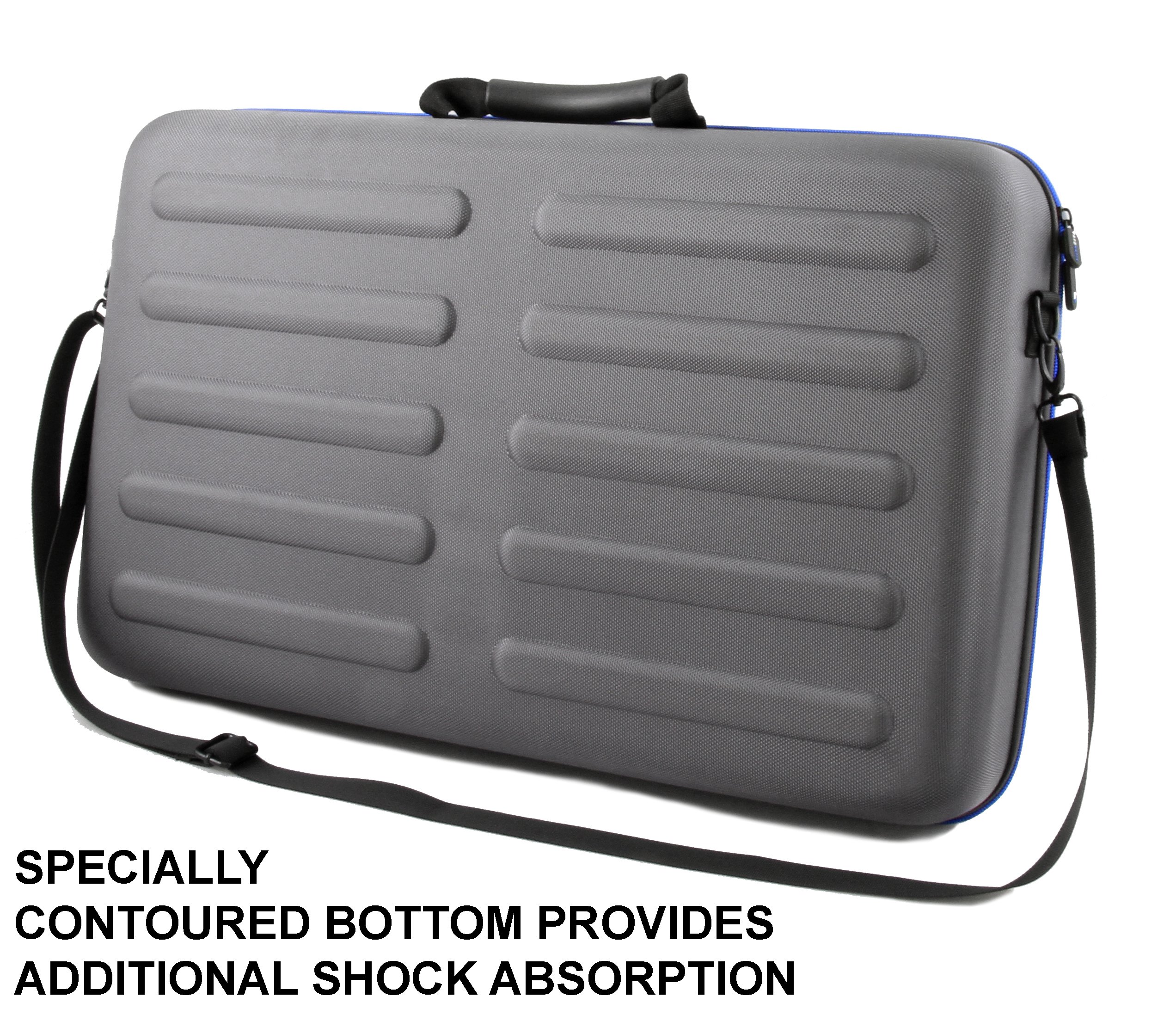 CASEMATIX Travel Case Compatible with Numark Mixstream Pro Plus, Mixstream Pro Go Standalone DJ Controller, Numark NV2 Serato Mixers and More - Includes Carrying Case Only with Shoulder Strap