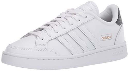 adidas Women's Grand Court SE Tennis Shoe, White/White/Grey, 7.5