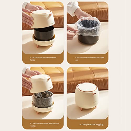 AIWE7D 0.4 Gallon Small Trash Can Kitchen Garbage Can Mini Bathroom Trash Cans with Lid Waste Basket for Office Bedroom Desktop Waste Bin (OD Green)