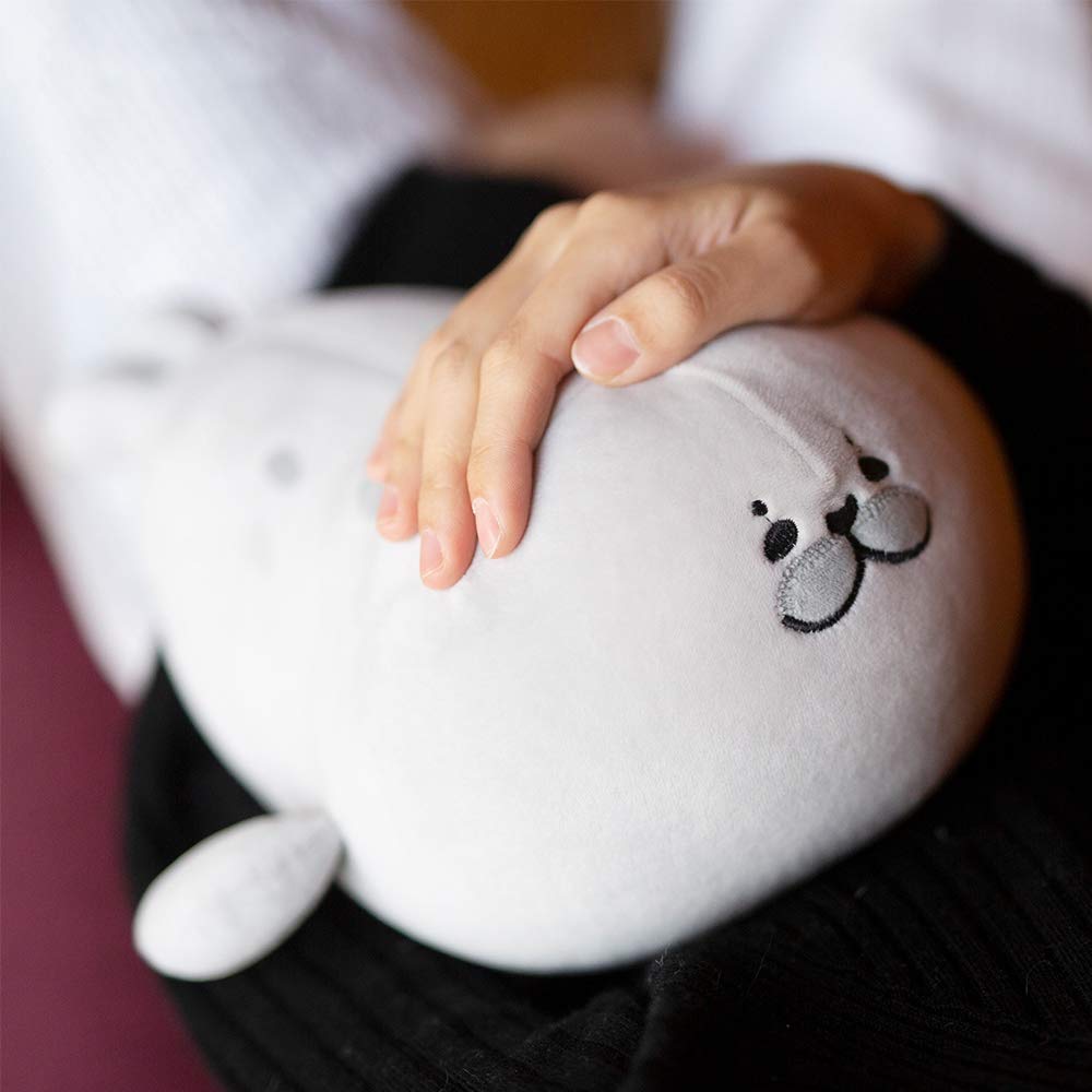 keaiart-ly Chubby Seal Cuddle Pillow, Chonky Seal Plush Animal Stuffed Toys (Gray, 12inch)