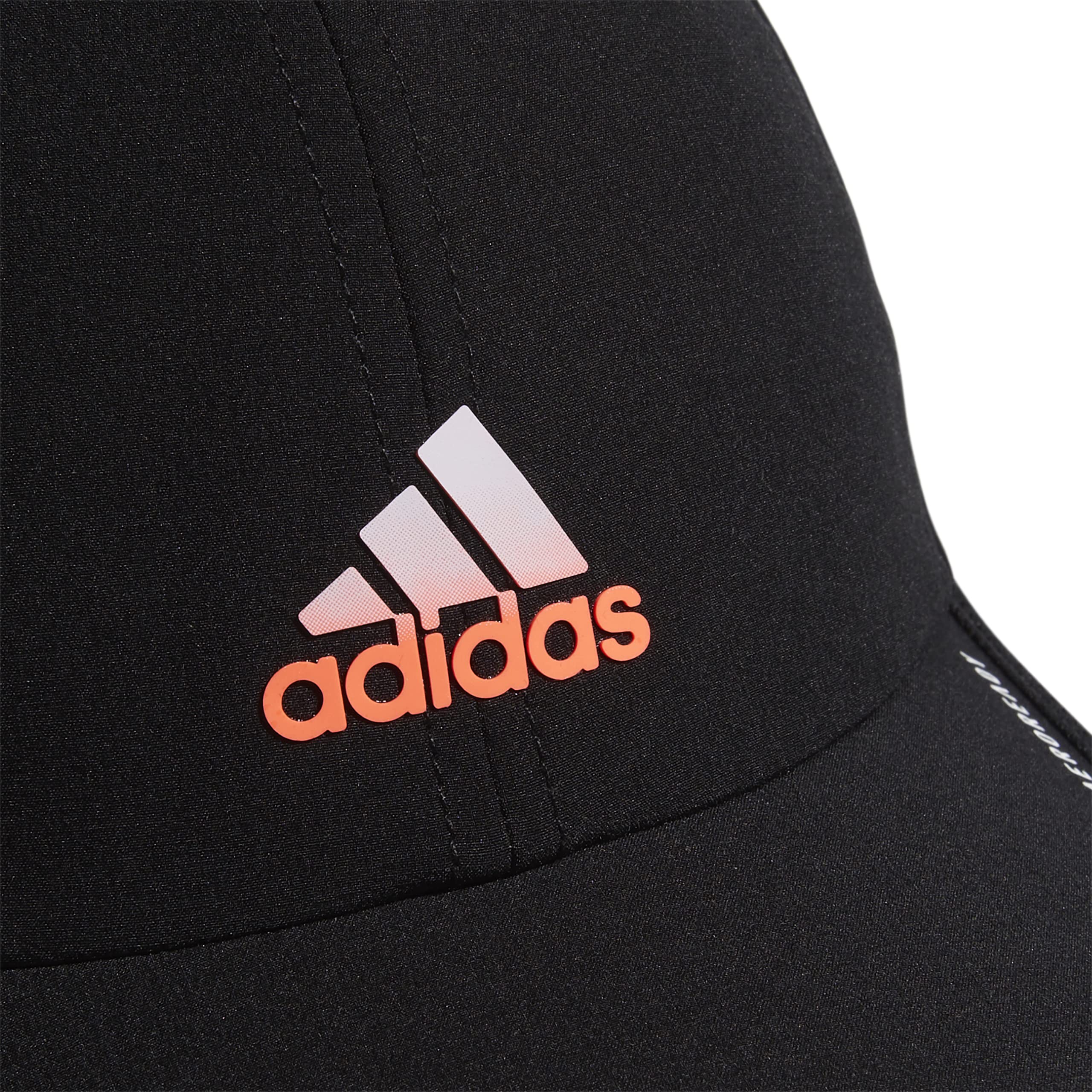 adidas Women's Superlite Relaxed Fit Performance Hat Older Model, Black/Signal Coral/Purple Tint, One Size