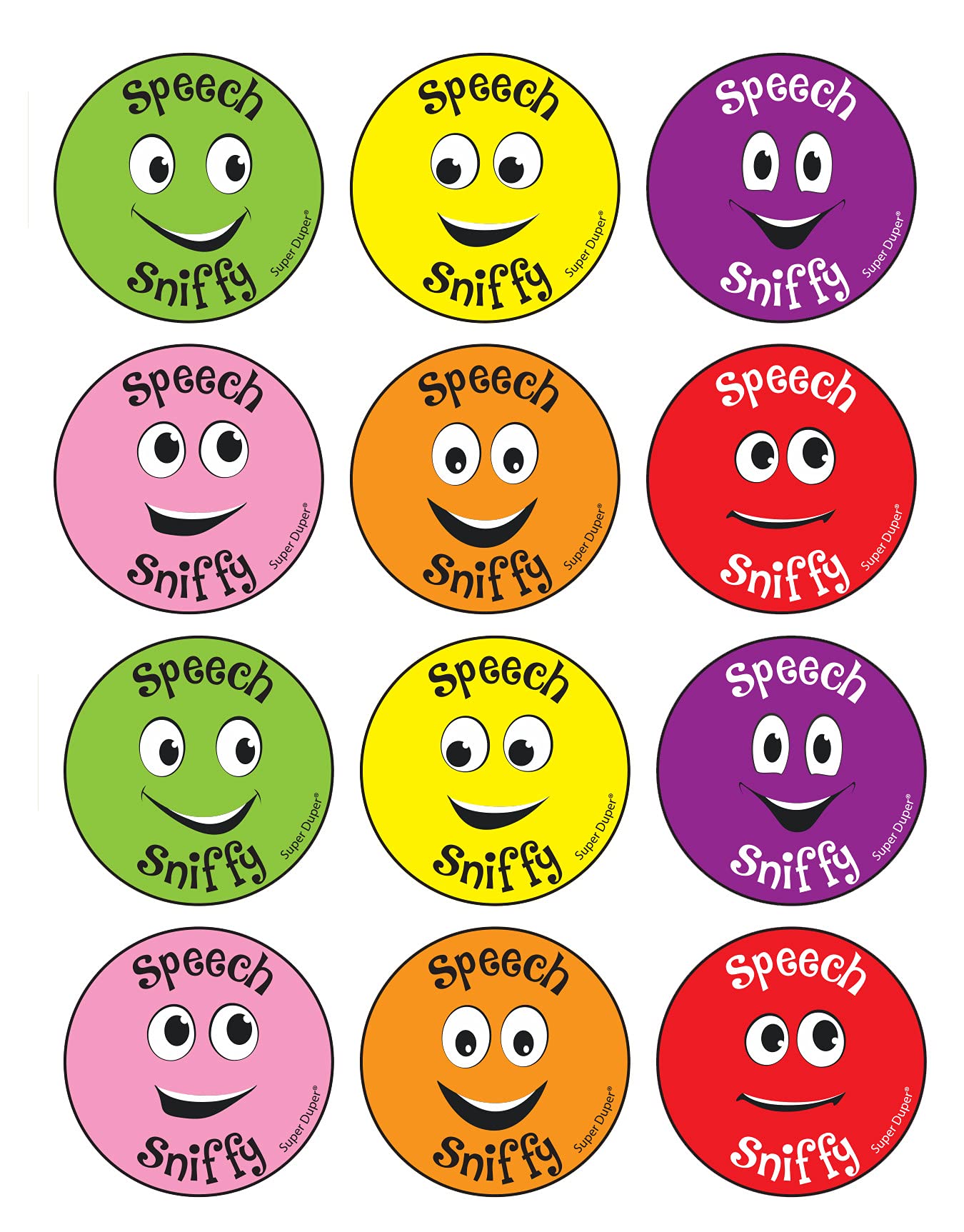 Super Duper Publications | 120 Speech Sniffys Scented Stickers | Educational Resource for Children