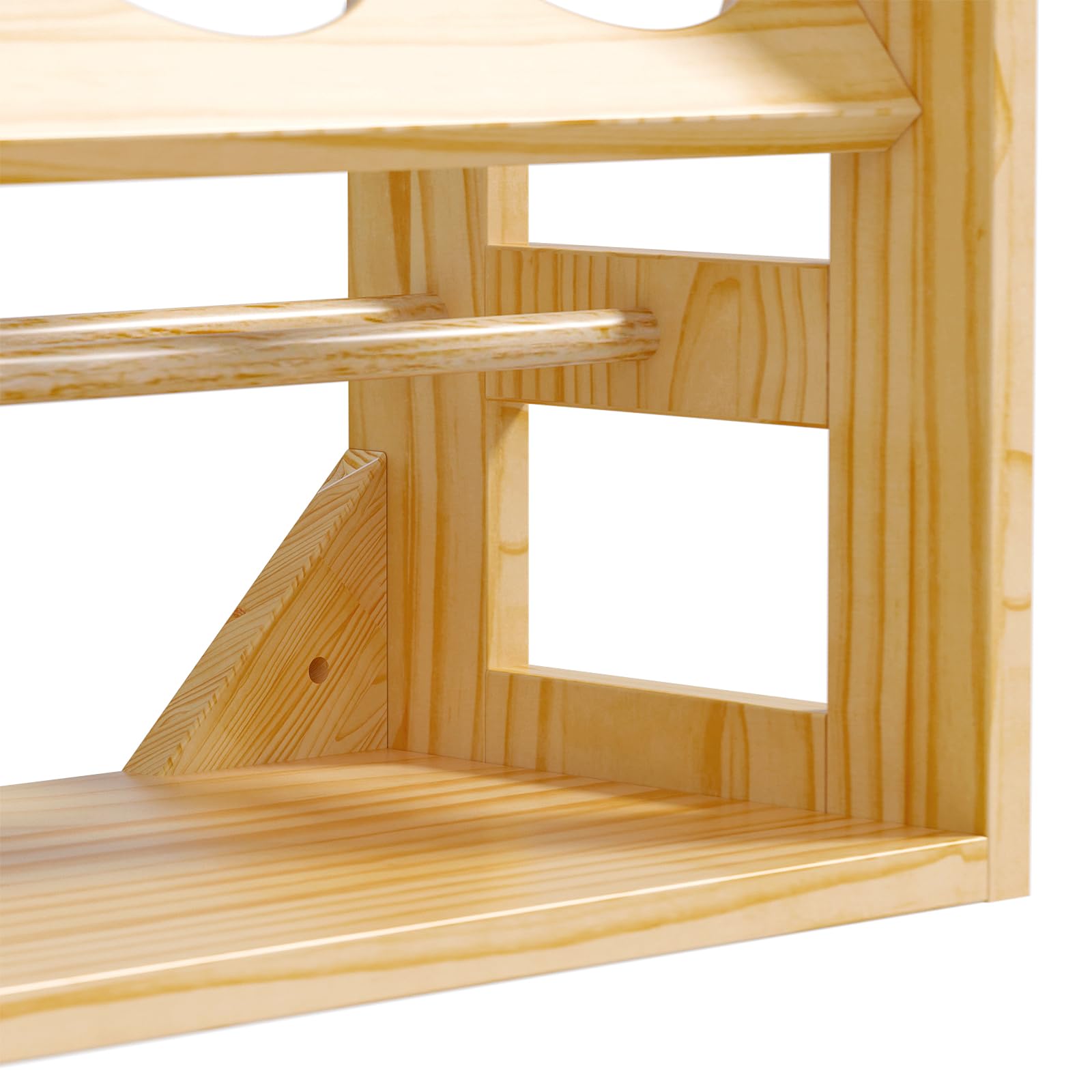 uyoyous Spray Paint or Lube Can Storage Holder Rack 4 Tier 8 Can Wall Mount Spray Can Organizer Wood Shelf Case Organizer for Garage Shop Craft Workroom 15.75In(L) x16.9In(W) x6.7In(H)