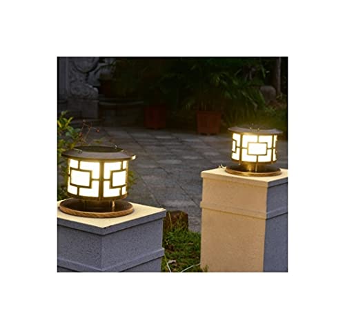 QIAOLI Led Solar Light Solar Light European Style LED Column Head Lamp Fence Door Post Lamp Villa Home Garden Garden Light Outdoor Light Path Lights (Size : 400mm)