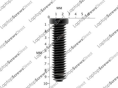 RapidSparesLtd Pack of 100 M2X9 New Black Zinc Wafer Head Laptop Machine Screw Philips Head