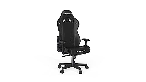 DXRacer Gaming Chair with 4D Armrest, Premium PVC Leather Racing Office Computer Recliner with Ergonomic Headrest and Lumbar Support, Black