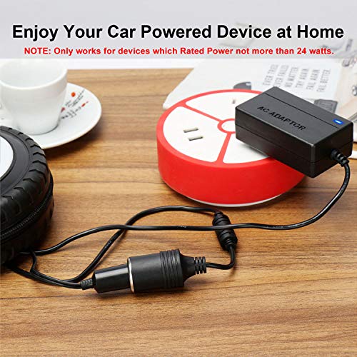 ABLY AC to DC Converter 2A 24W Car Cigarette Lighter Socket 100-250V to 12V AC/DC Power Adapter for Car Charger MP3 Player Car Telephone Automotive Razor etc.