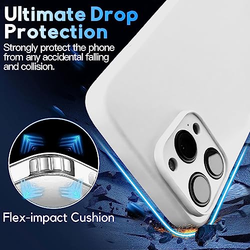 blaspins Crossbody Lanyard Strap Case for iPhone 13 Pro, Neck Cross Body, Adjustable Holder Removable, Drop Protection Shockproof, Hands-Free Silicone Case 6.1 inch, 150 cm Strap, iP13Pro - White