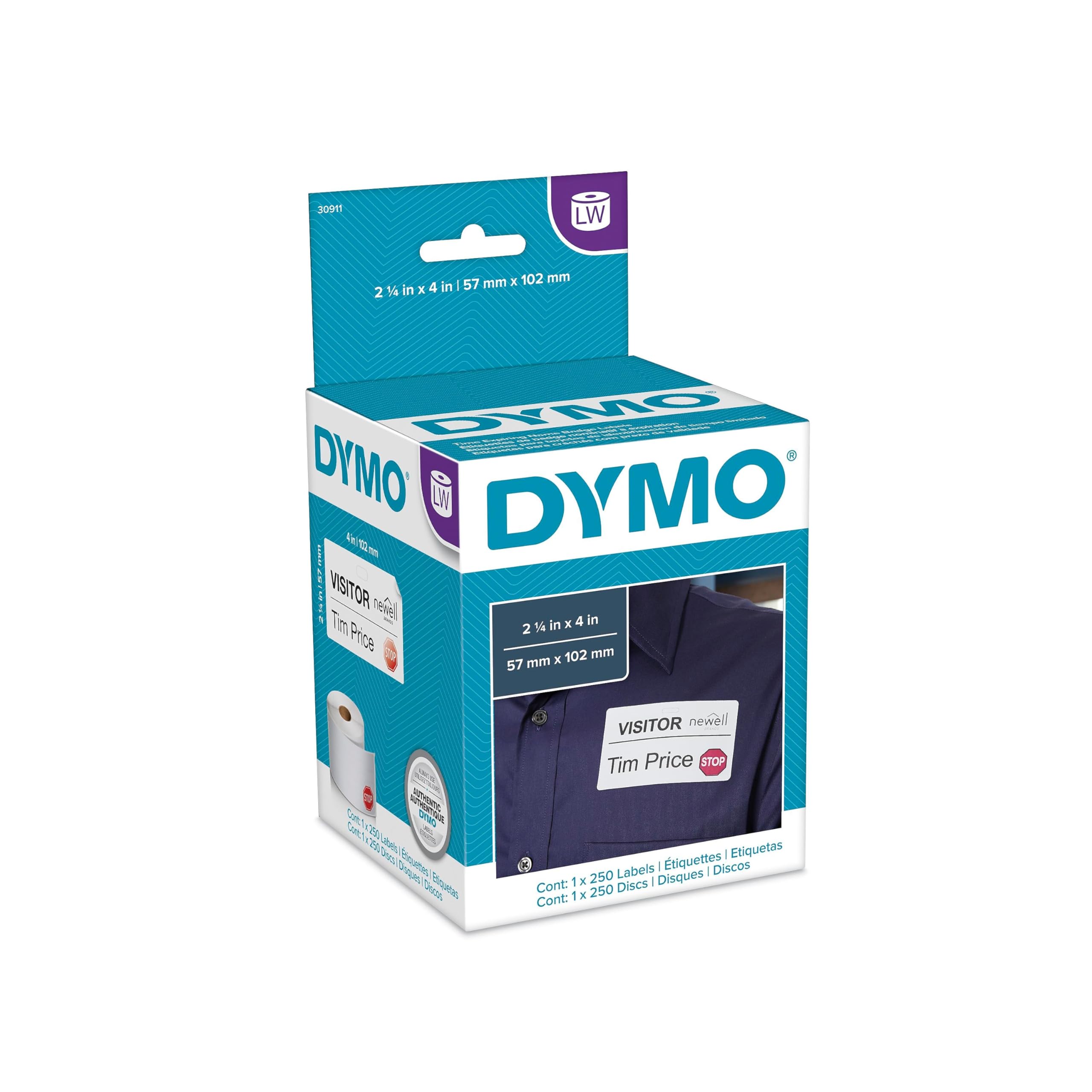 DYMO - DYM30911 - Visitor Management Time-Expiring Name Badges