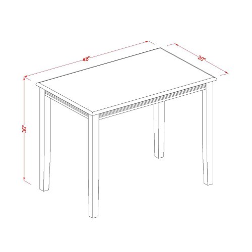 EAST WEST FURNITURE 5 PC counter height Dining room set-pub Table and 4 Kitchen bar stool