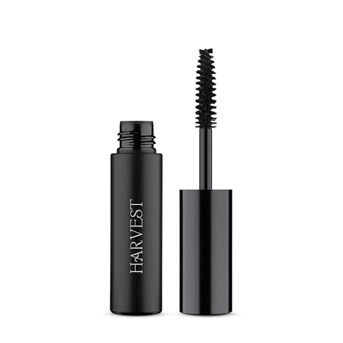 Harvest Natural Beauty - Lengthening Organic Mascara- 100% Natural and Certified Organic- Non-toxic, Vegan and Cruelty-Free - Black Mascara