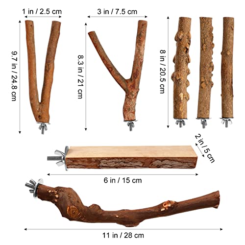 Balacoo Bird Stand Perch Bird Training Stand: Anti-Slip Design: The Surface is Rough, The Bird can Stand Comfortably and Safely, and not Easy to Slip. Paw Grinding Perch