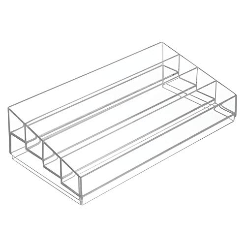 iDesign Tiered Cosmetics & Nail Polish Organizer, The Clarity Collection β 12.75 IN X 6.5IN X 3.75 IN, Clear