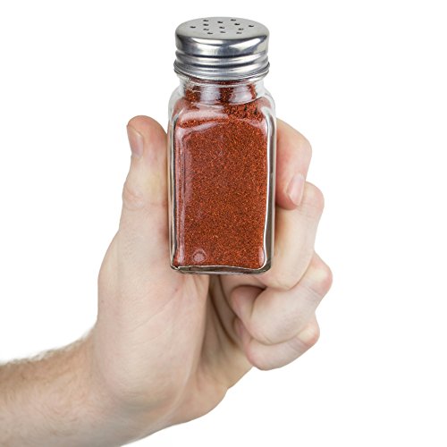 Back of House Ltd. Salt & Pepper, Spices, Seasonings Shakers - Stainless Steel & Glass Restaurant Home Kitchen - 12 Standard