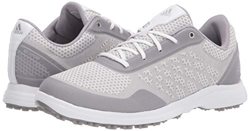 adidas womens Fx4063 Golf Shoe, Ftwr White/Glory Grey/Silver Metallic, 9.5 US