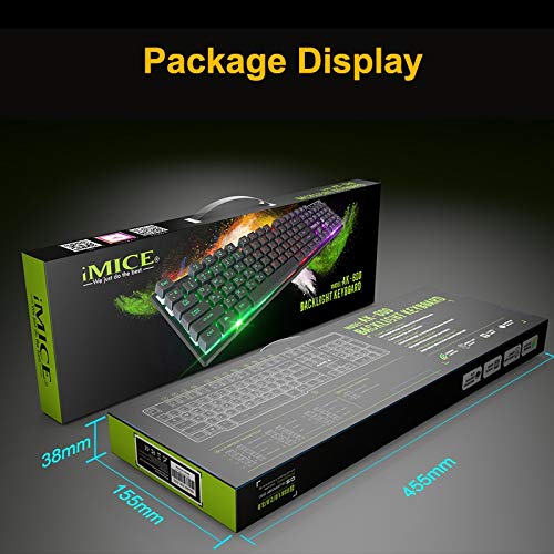 Gaming Keyboard Wired Gamer keyboards With RGB Backlit 104 Rubber Keycaps