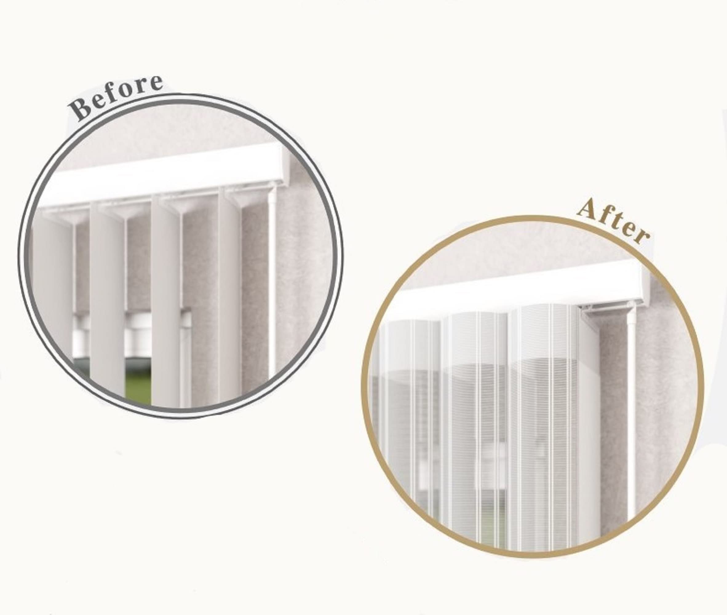 84'' H Brown Color Vertical Fabric Blinds walkthrough Curtain with Built in Sheer Door Blinds Blinds & Shades Blackout Blinds Window Shade Vertical Blinds for Sliding Doors , Sliding Blinds, White