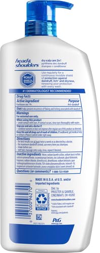 Head and Shoulders Dry Scalp Care with Almond Oil 2-in-1 Anti-Dandruff Paraben Free Shampoo + Conditioner 32.1 fl oz