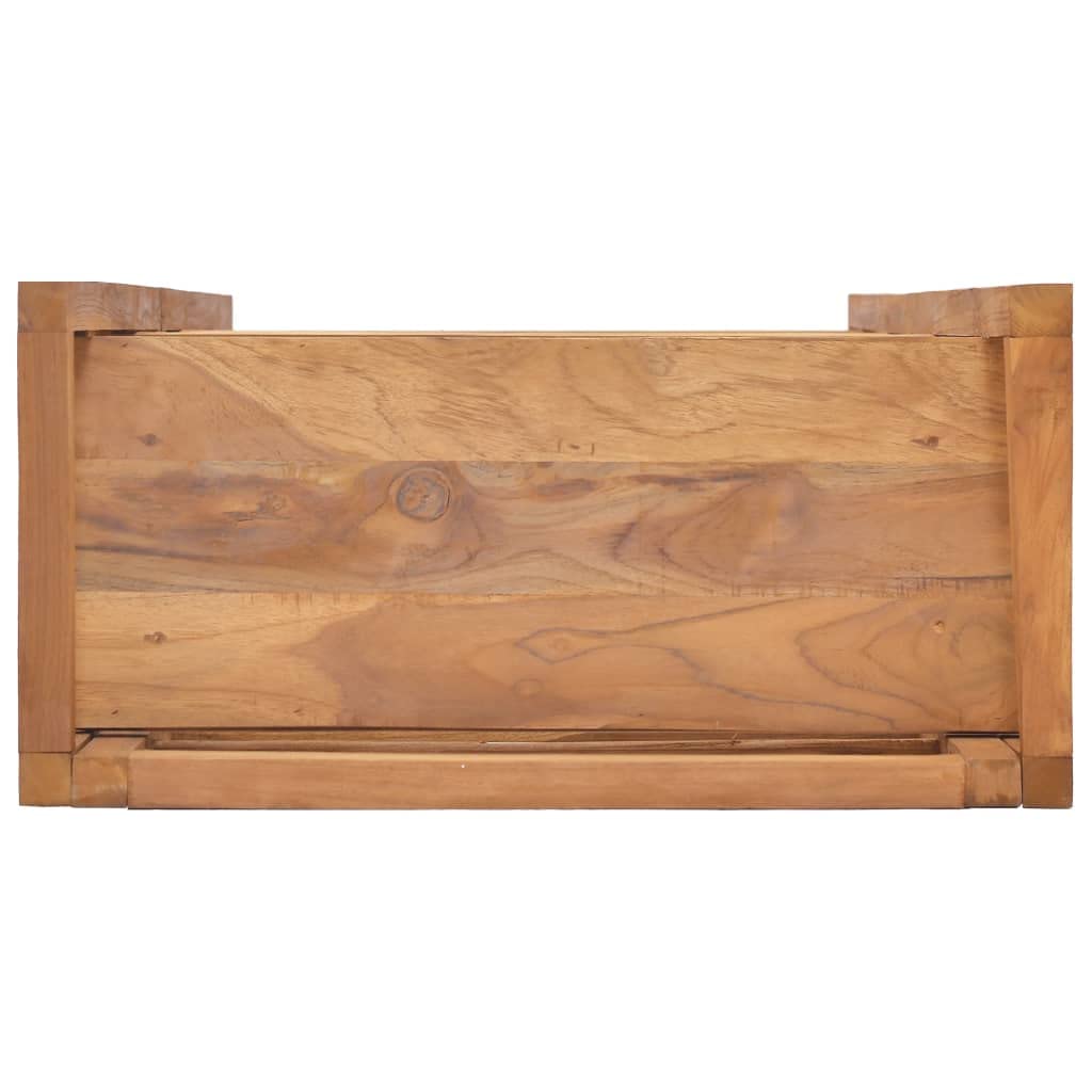vidaXL Solid Teak Wood Shelving Unit 23.6"x11.8"x47.2" – Adjustable Shelves - Colonial Style - Indoor Storage - Ideal for Home & Office Use - Brown'