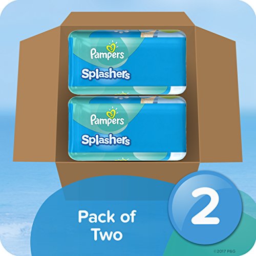 Pampers Splashers Swim Diapers Disposable Swim Pants, Medium (20-33 lb), 18 Count (Pack of 2) Twin Pack