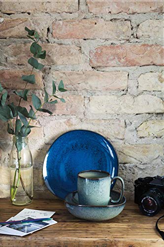 Villeroy & Boch Lave Bleu Dinner Plate, 11x1 in, Stoneware, Blue