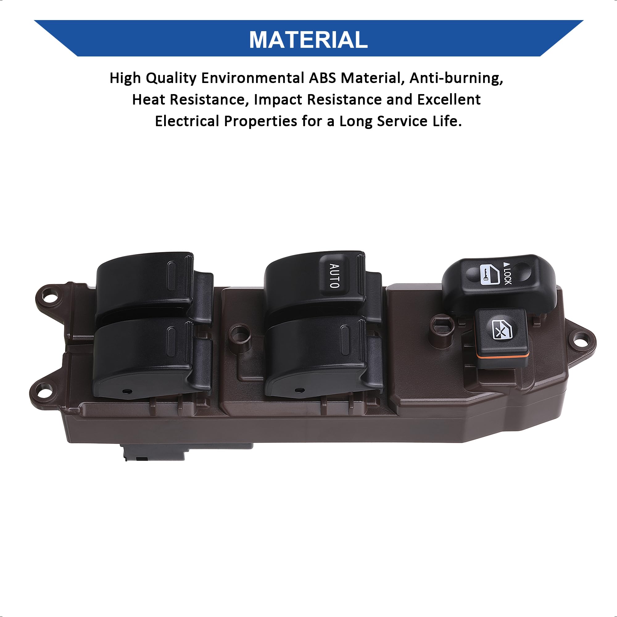84820AA070 Driver Side Power Window Switch, Compatible with 2002-2006 Toyota Camry, 2003-2008 Corolla/Matrix, 2004-2009 Sienna, 2005-2007 Tacoma, 2004-2006 Scion xA/xB, Replace 84820AA050,8482001021