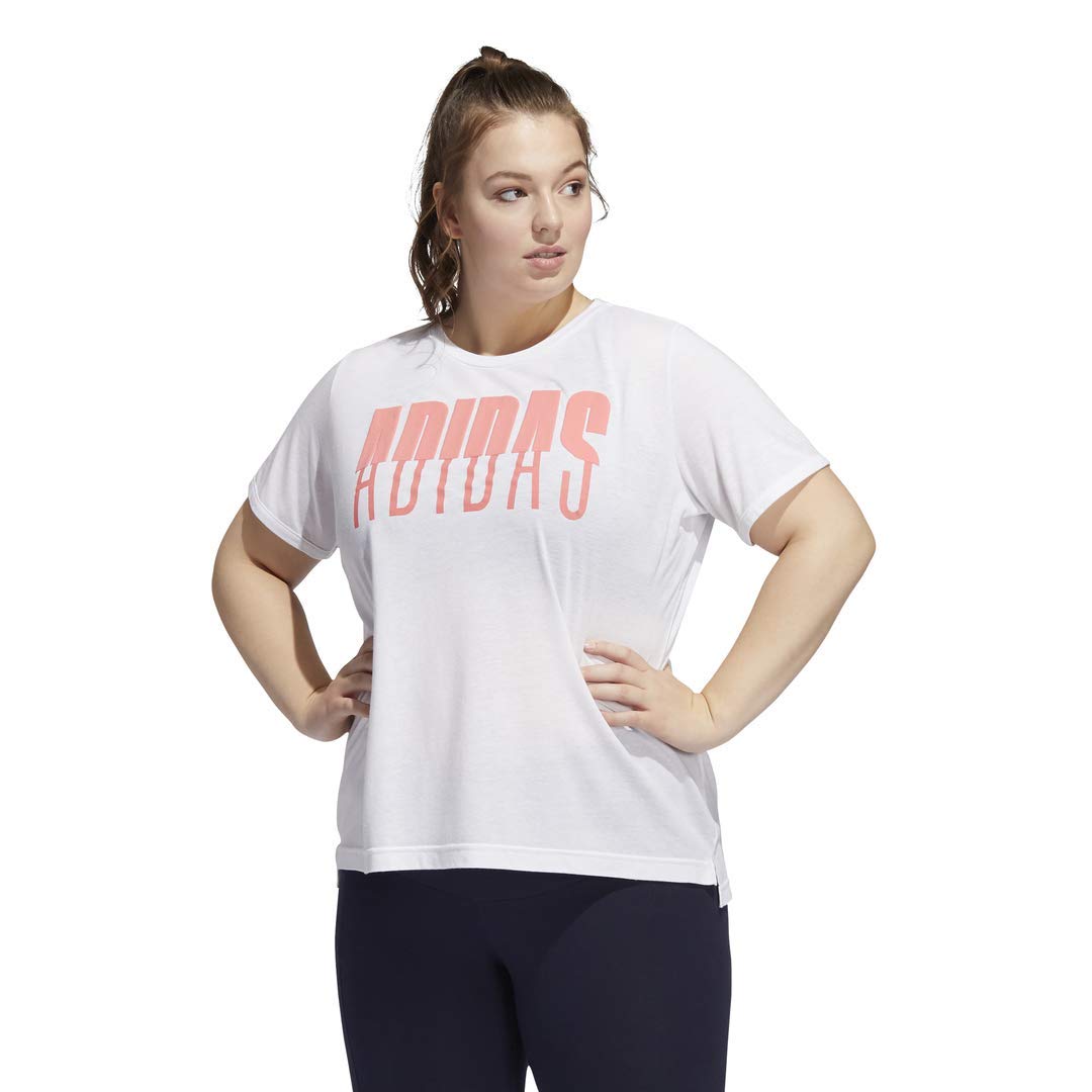 adidas womens Univvol Tee 1 Green Tint X-Large