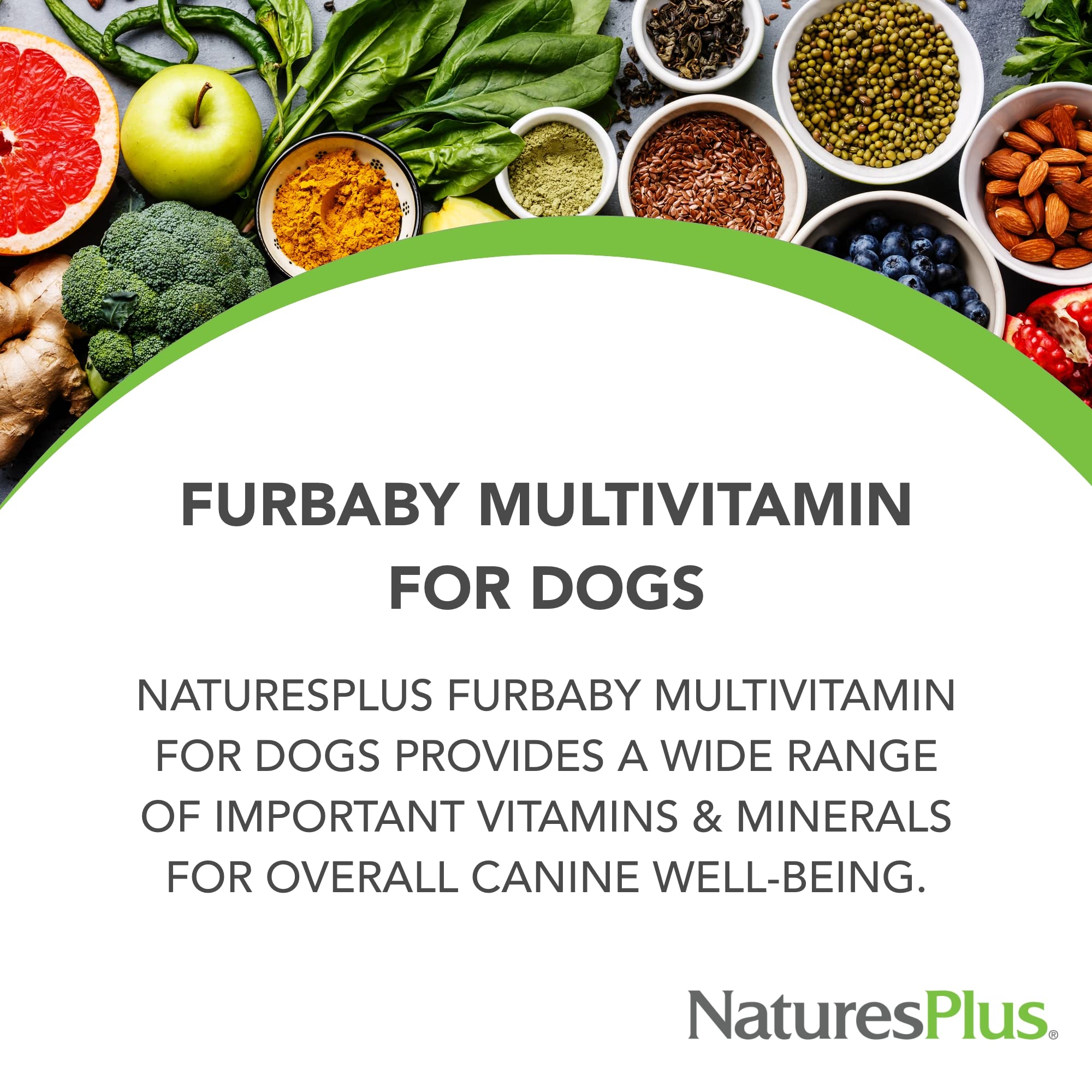 NaturesPlus FurBaby Multivitamin for Dogs - 10.4 oz - Supports Joint Health, Immune Function, Healthy Coat & Energy Production - Non-GMO - 60 Servings