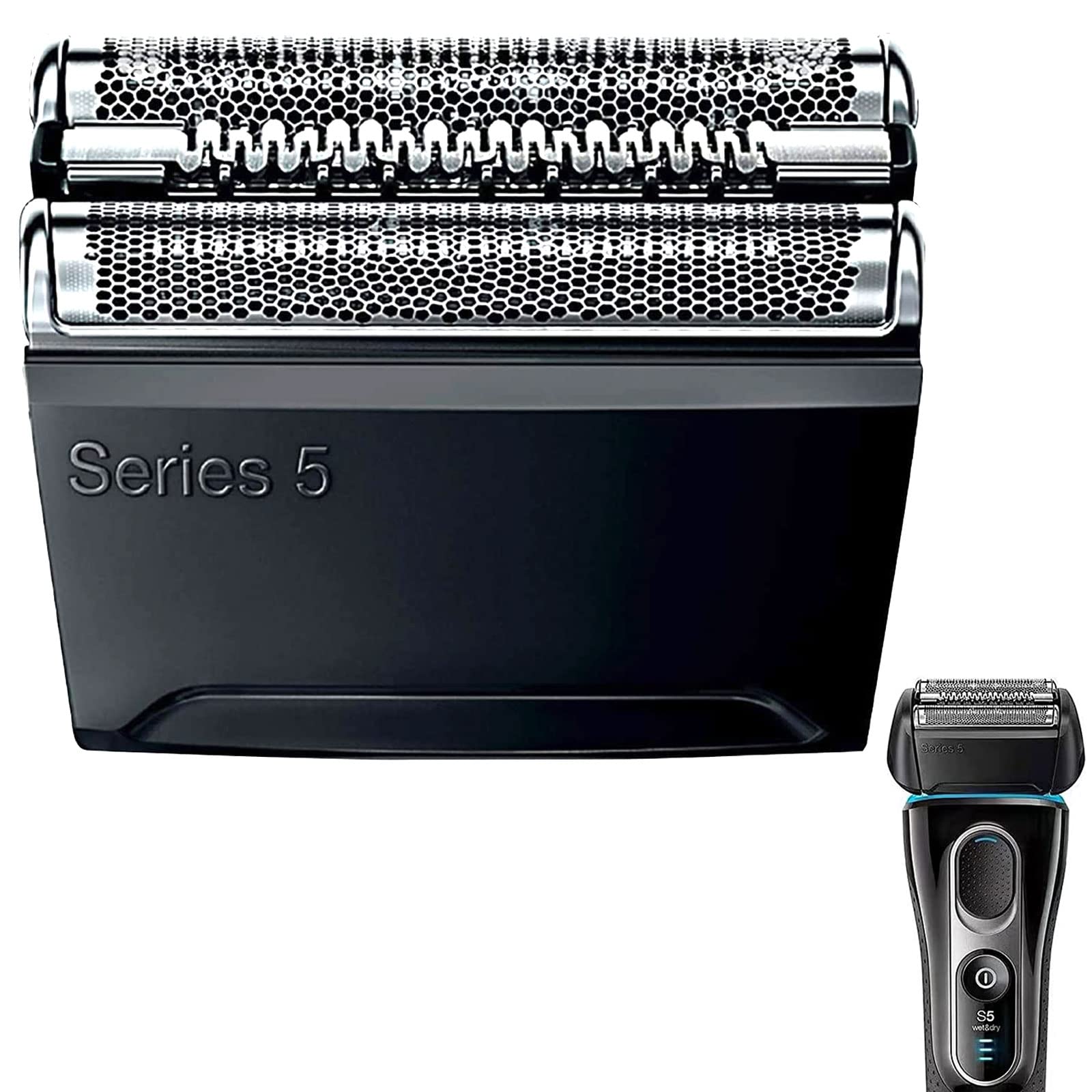52B Replacement Head Fit for Braun Series 5, 52B Shaver Razor Blades Foil & Cutter Compatible with Braun Models 5018S, 5020CS, 5050CS, 5031S