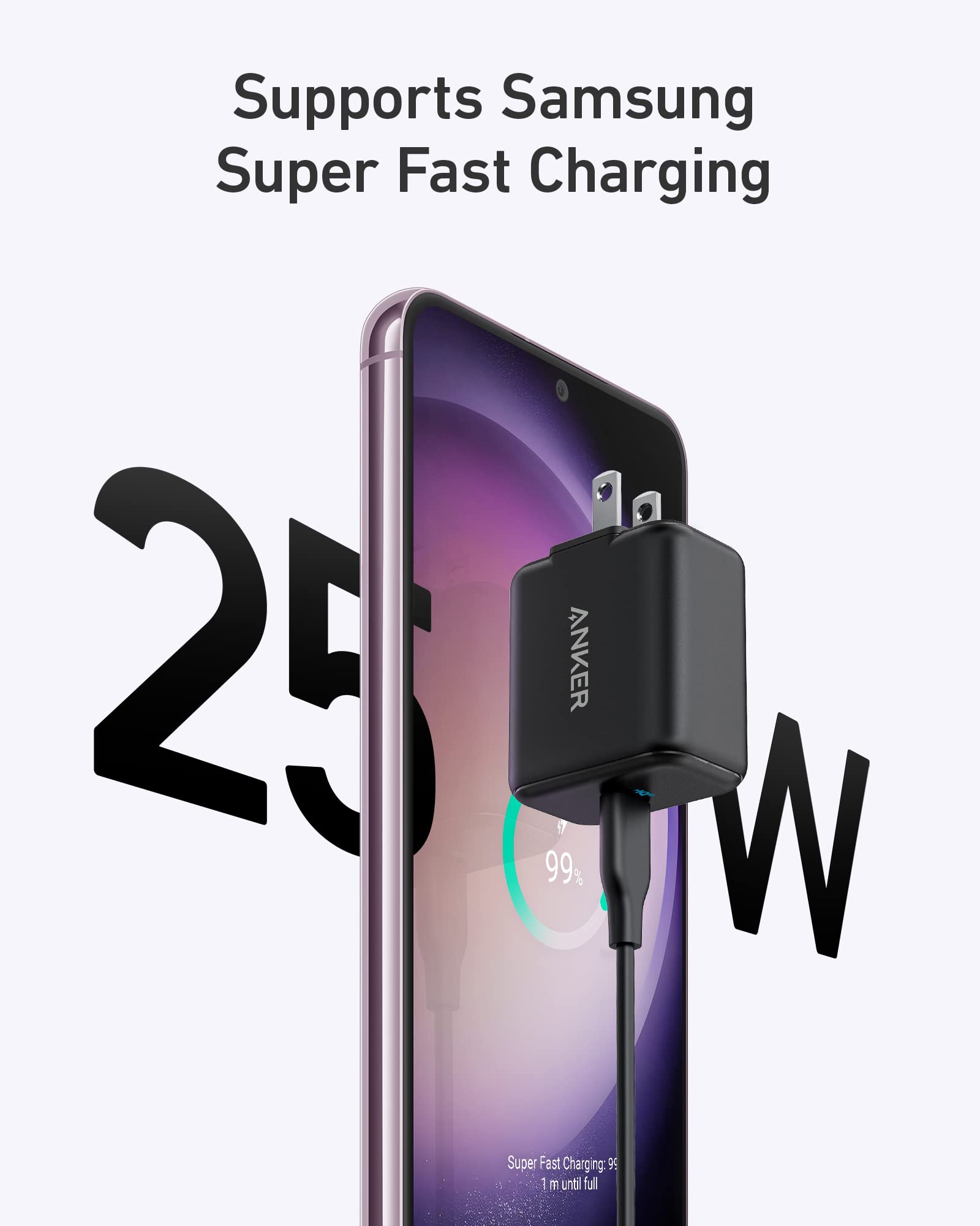 Anker USB C Cable, New Nylon USB C to USB C Cable (6ft 60W, 2-Pack, USB 2.0), USB C Cable & 25W USB C Super Fast Charger, 312 Charger, Anker Ace Foldable PPS Fast Charger
