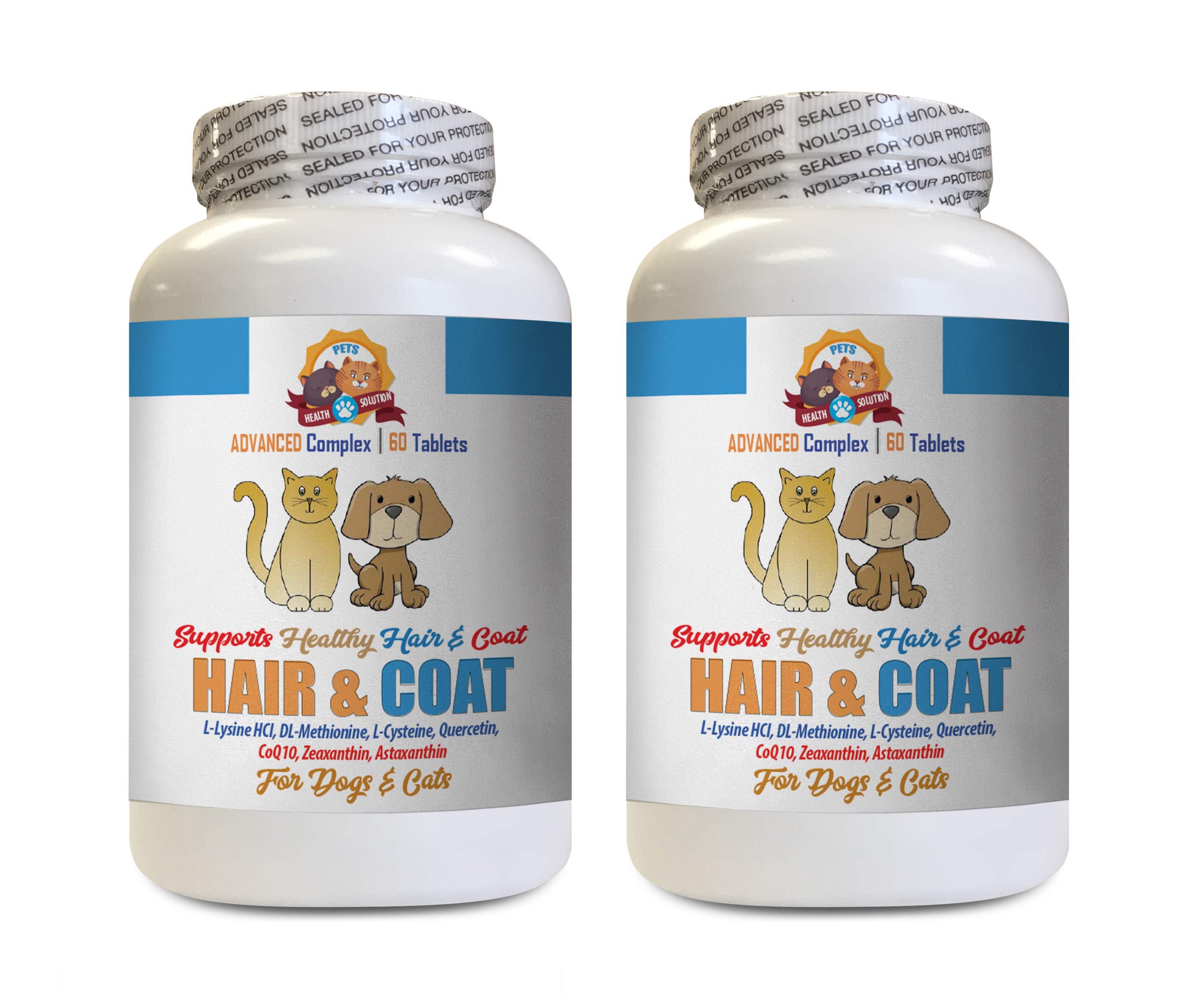 cat Immune Booster - Pets Hair and Coat Boost - for Dogs and Cats - Supports Healthy Skin Hair Nails - Vitamin b for cat - 2 Bottles (120 Tablets)