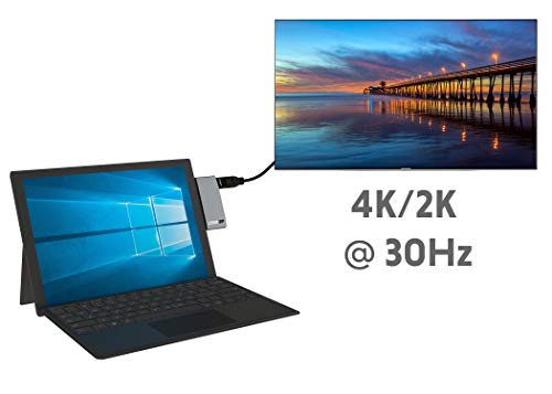LINKUP - Surface Pro 4 Compatible SD Card Micro Memory Reader Adapter Hub | 6-in-1 Docking Station | 4K HDMI 1x SD 2X MicroSD Card Slots, 2X USB-A 3.0 Ports | Designed for Microsoft Surface Pro 4