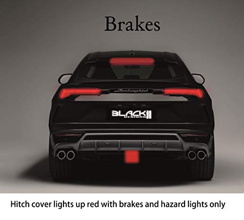 Black11 Designs Hitch Cover Art β Pink Butterfly - Custom Designed Trailer Receiver LED Brake Light for 2 x 2 inch Tow Hitch Car Truck Accessories